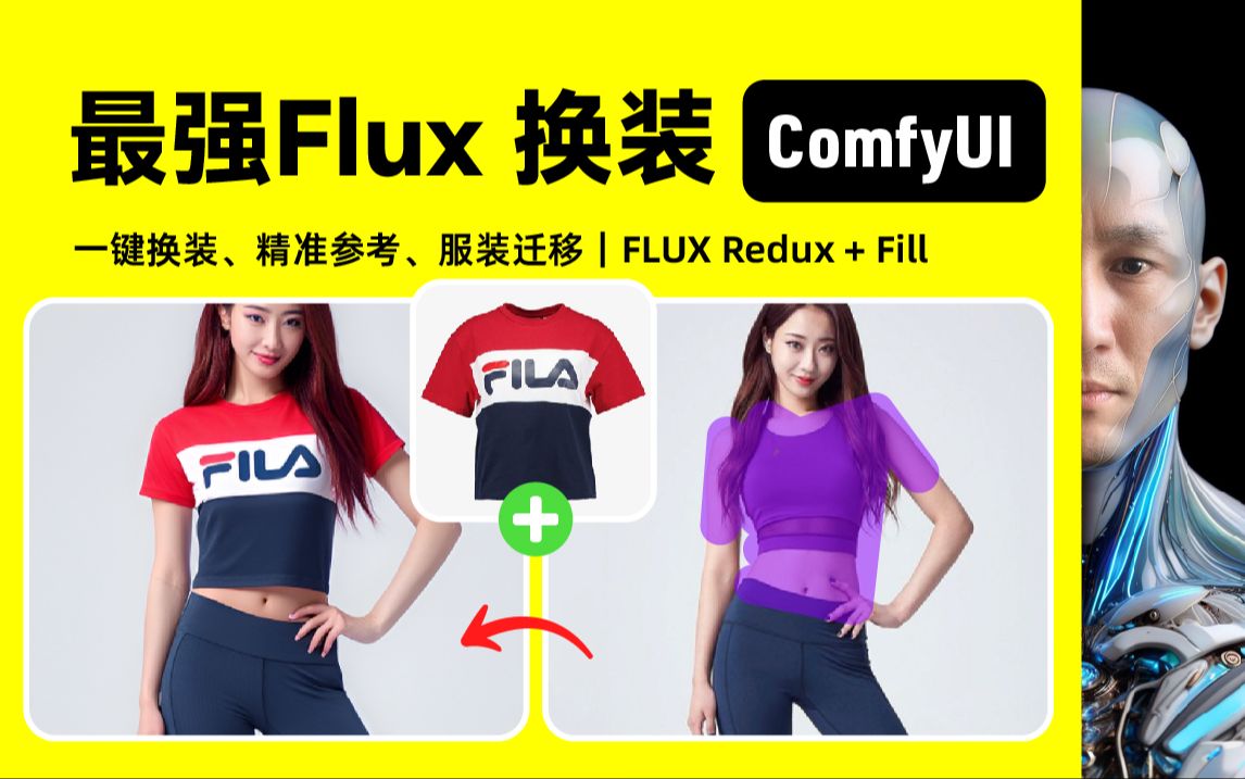 FLUX 换装|Redux + Fill|ComfyUI|工作流下载安装设置教程