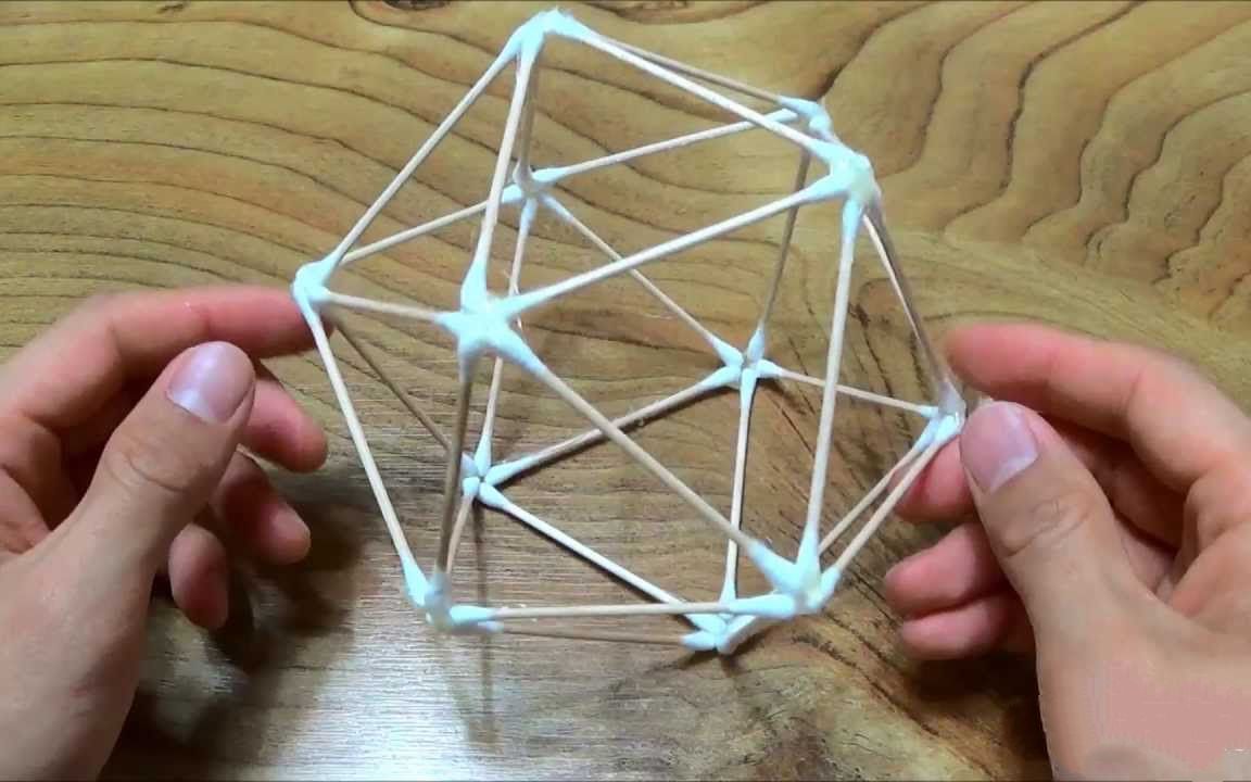 受够棉签了!给大家整个活!用棉签制作立体二十面体!