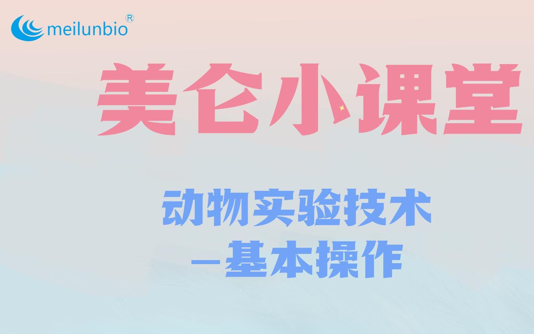 美仑生物-动物实验技术-基本操作