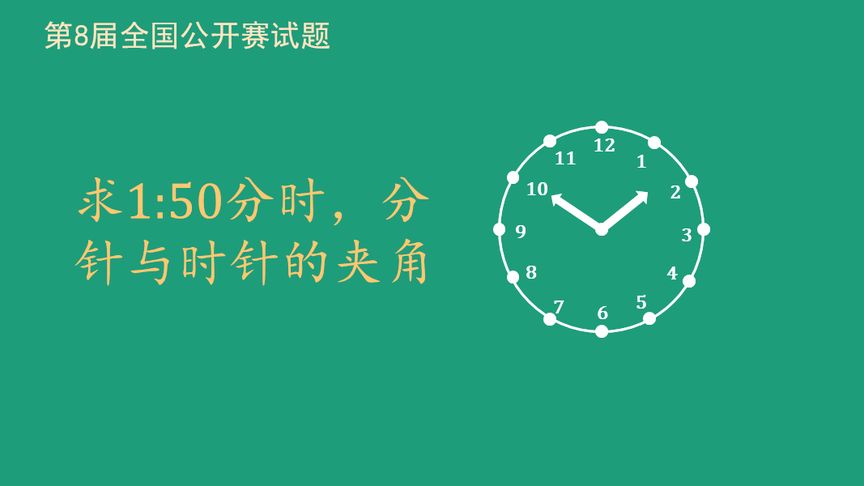 时钟上的角度问题,分针和时针所成的夹角