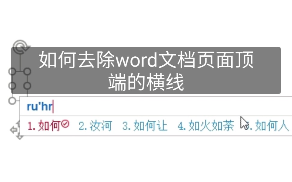 【学习…office技巧】|如何去除word文档页面顶端的横线