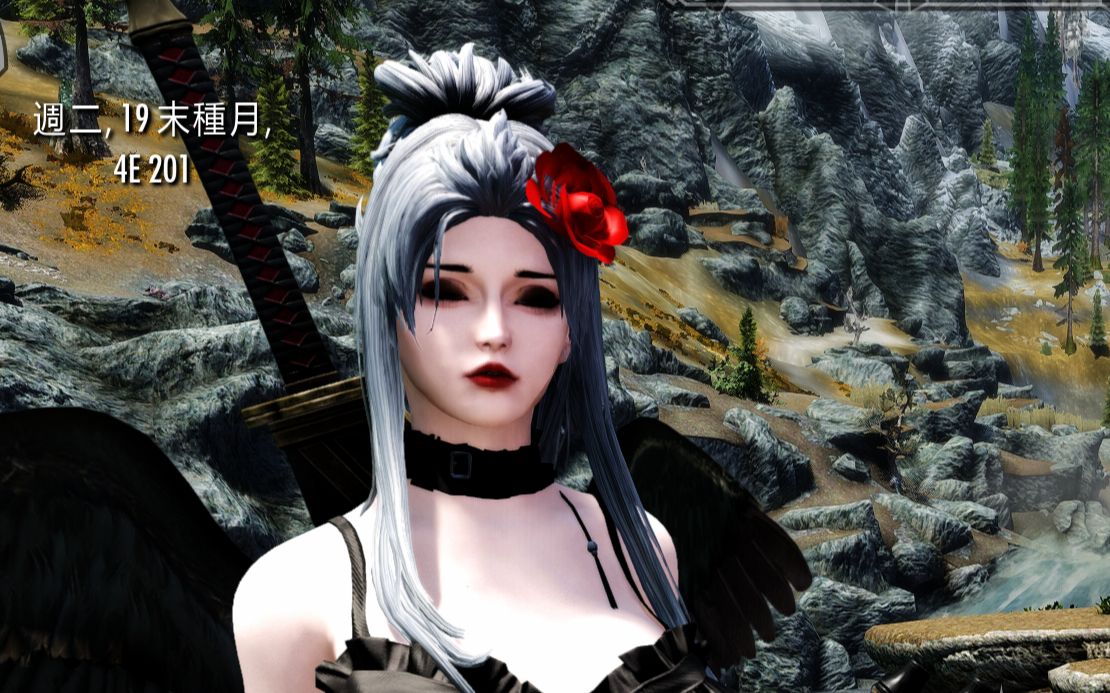 《上古卷轴5》两份捏脸预设数据分享,看风景日常qwq_少女卷轴