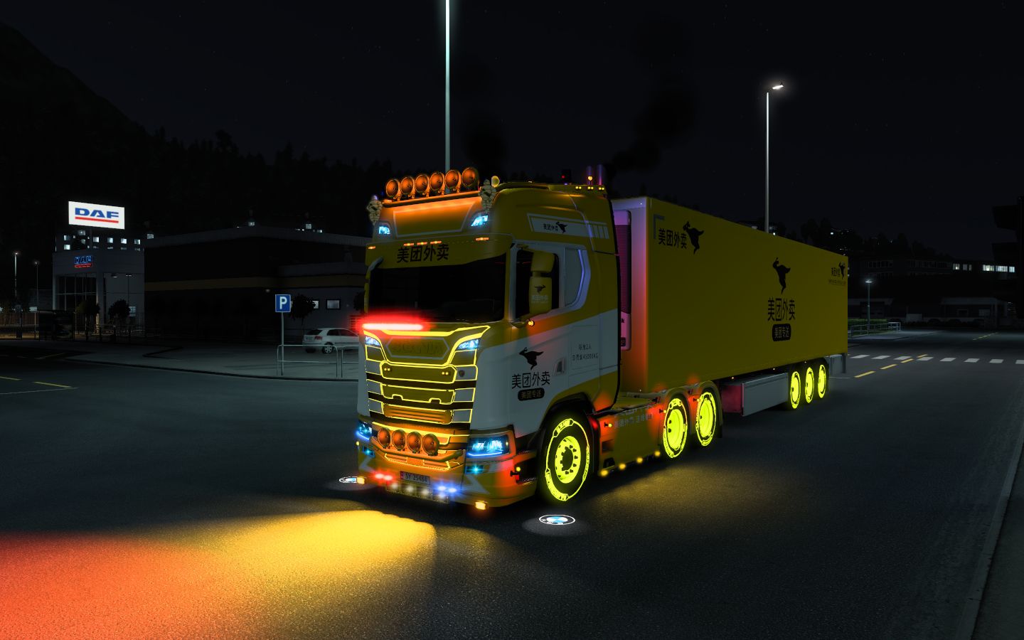 欧卡2 1.44home代码车 斯堪尼亚美团外卖车壳