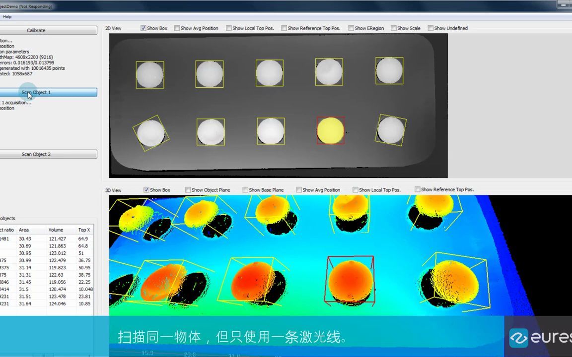 双激光线三角测量三维对象提取 (V103CN)