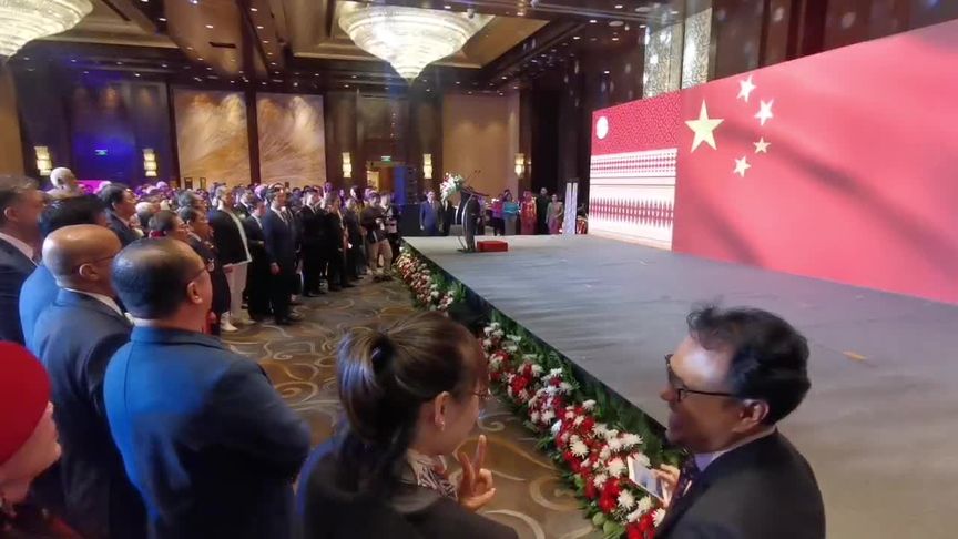 印尼大使馆招待日 奏起两国国歌的时候 有点热泪盈眶