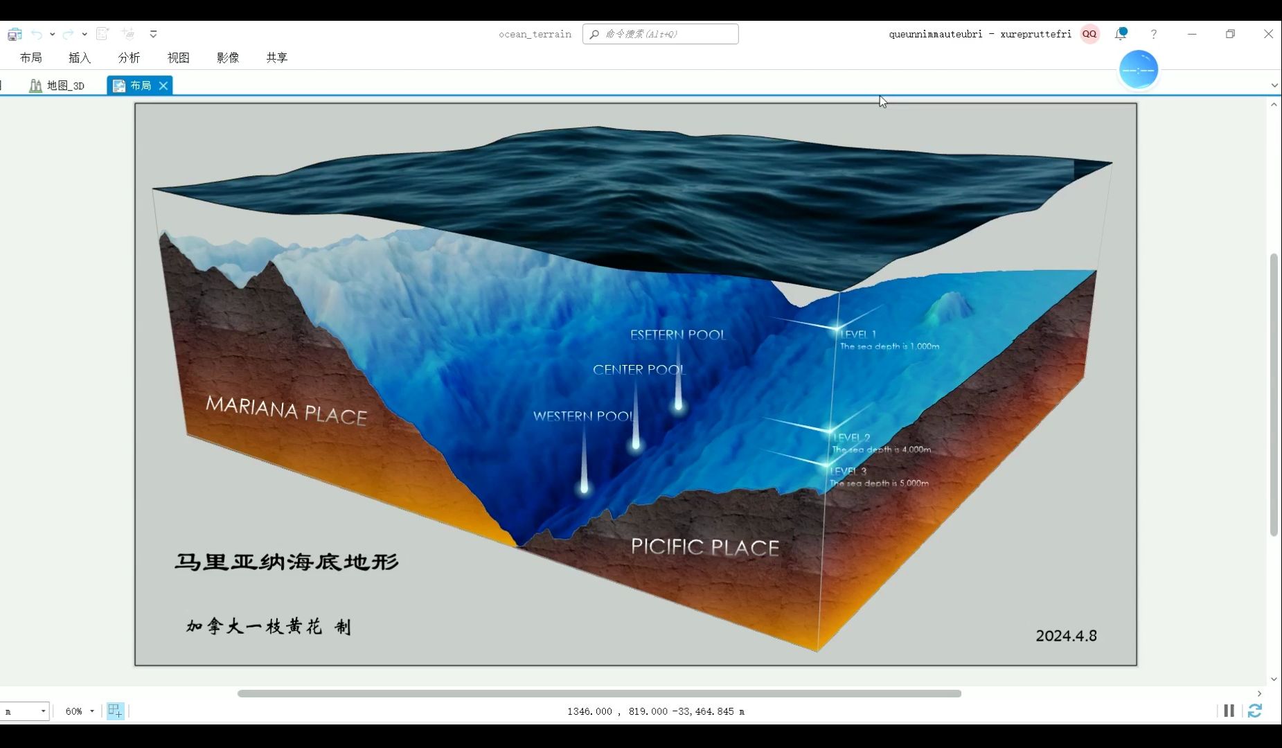 【制图教程】ArcGIS Pro绘制3D海底地形图