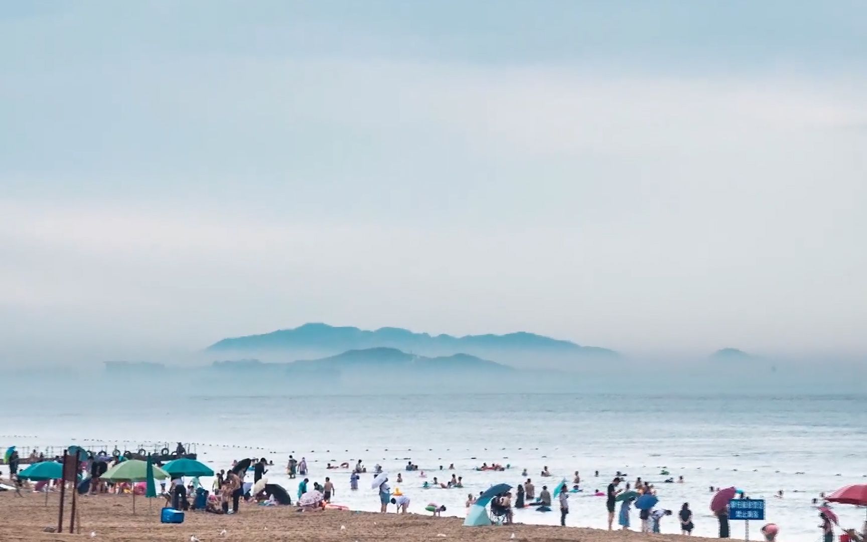 海面突现绵延群山!秦皇岛昌黎海边出现海市蜃楼