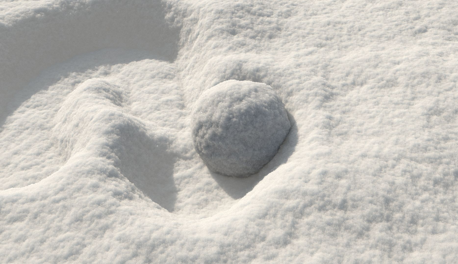 C4D+OC制作动态雪地效果