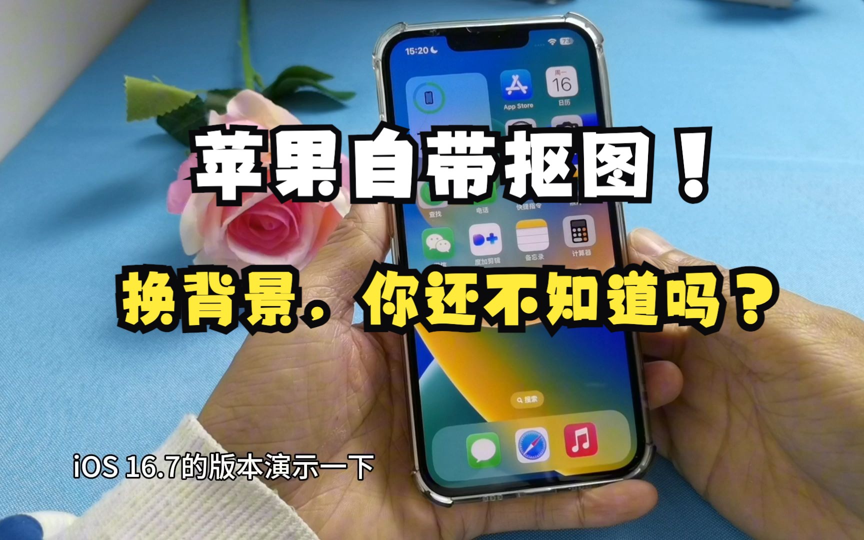 苹果手机自带的发光抠图怎么换背景?共享菜单中没有换背景选项怎么...