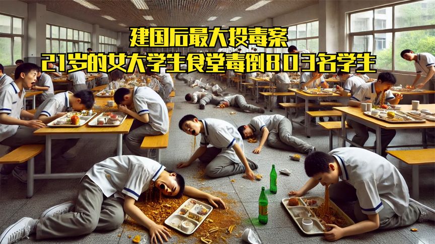 建国后最大投毒案,21岁的女大学生食堂毒倒803名学生