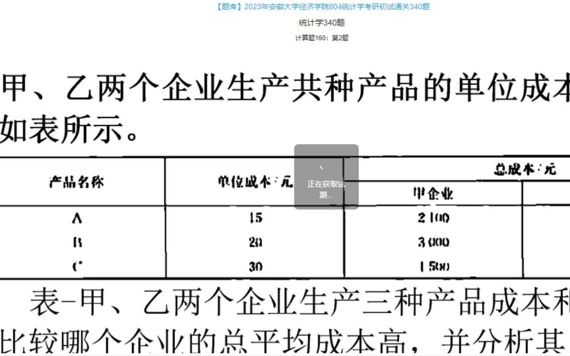 学长学姐2023年安大经济学院804统计学考研初试通关340题23研究生...