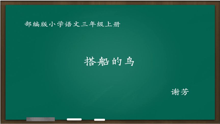 [三上]搭船的鸟 优质课 教学实录