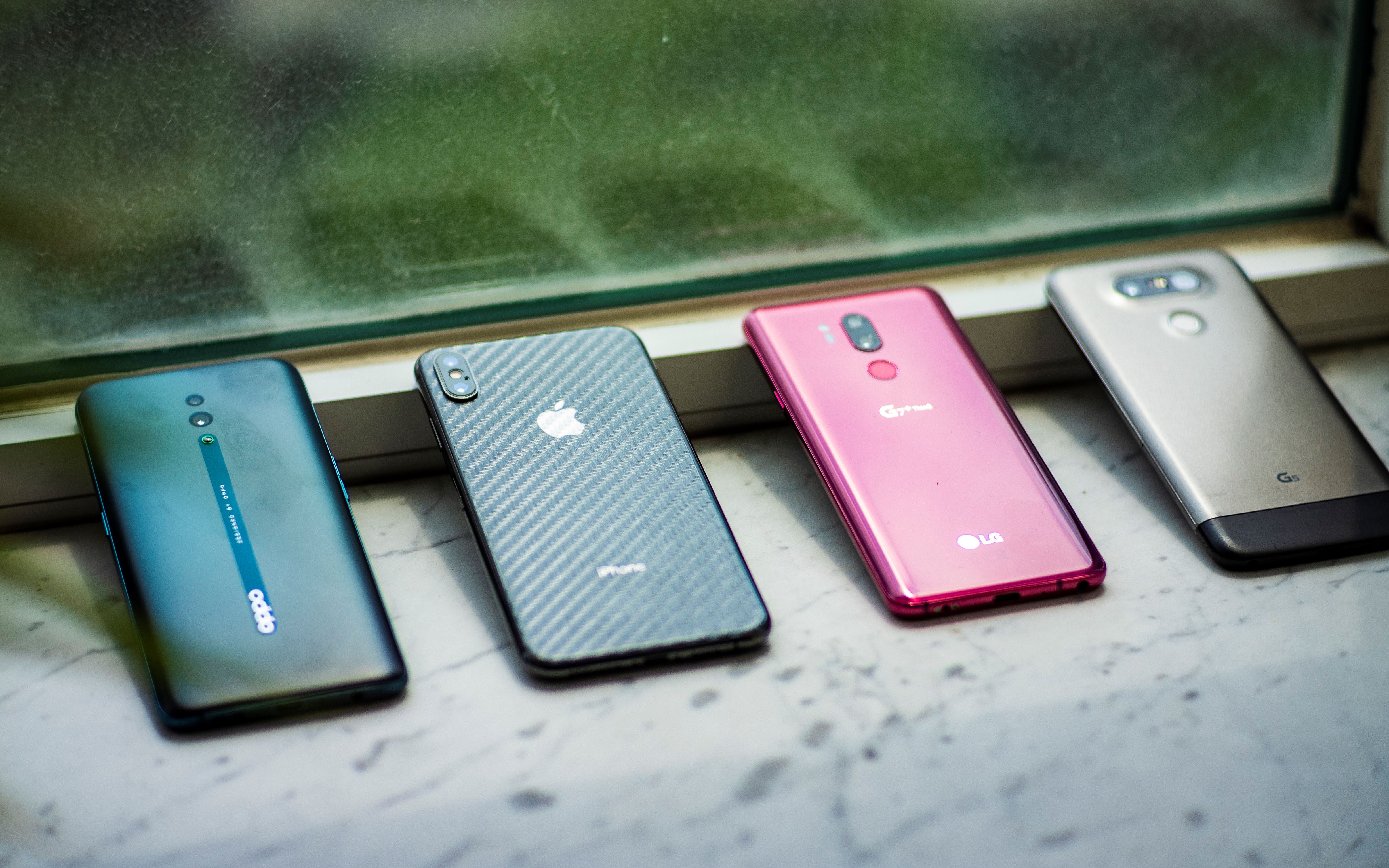 手机扬声器横纵向对比 iPhone lg oppo手机扬声器对比