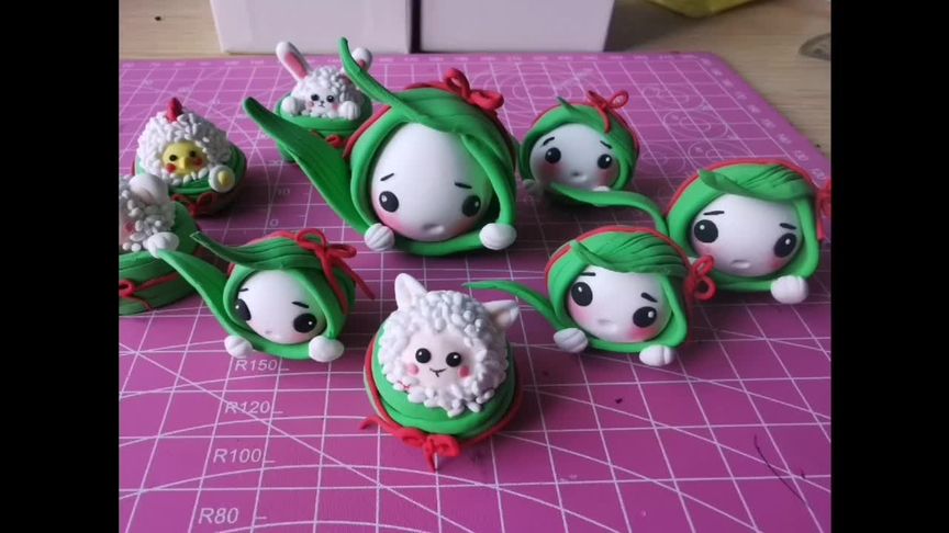 #网络中国节 #超轻粘土手工 端午节的粽子# #定格动画