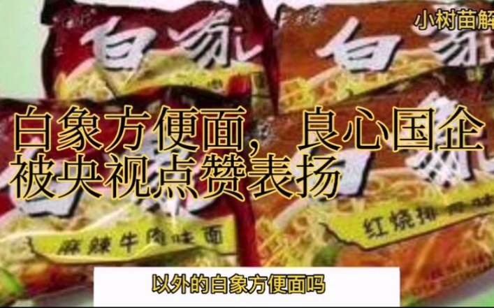 白象方便面:一碗国产方便面,成就百亿良心国企,被央视点赞表扬