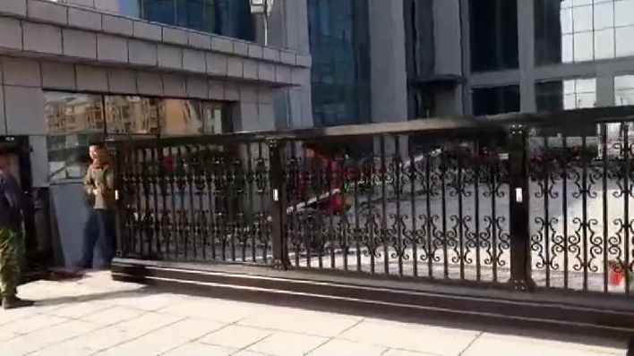 悬浮门无轨悬挂平移门带红外线防碰防爬语音报警系统气囊防碰防夹
