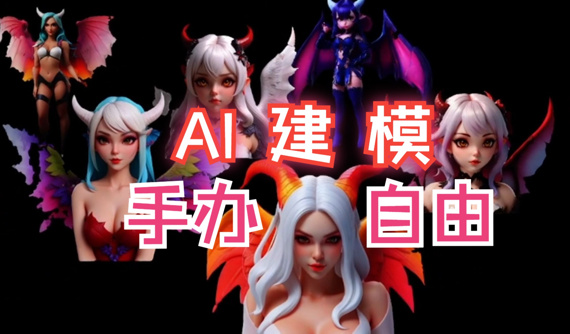 【AI 教程】3d建模 工作流分享,实现手办自由