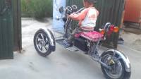 自制三轮电动车四岁驾驶员