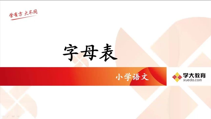 学大微课堂:字母表(小学语文)