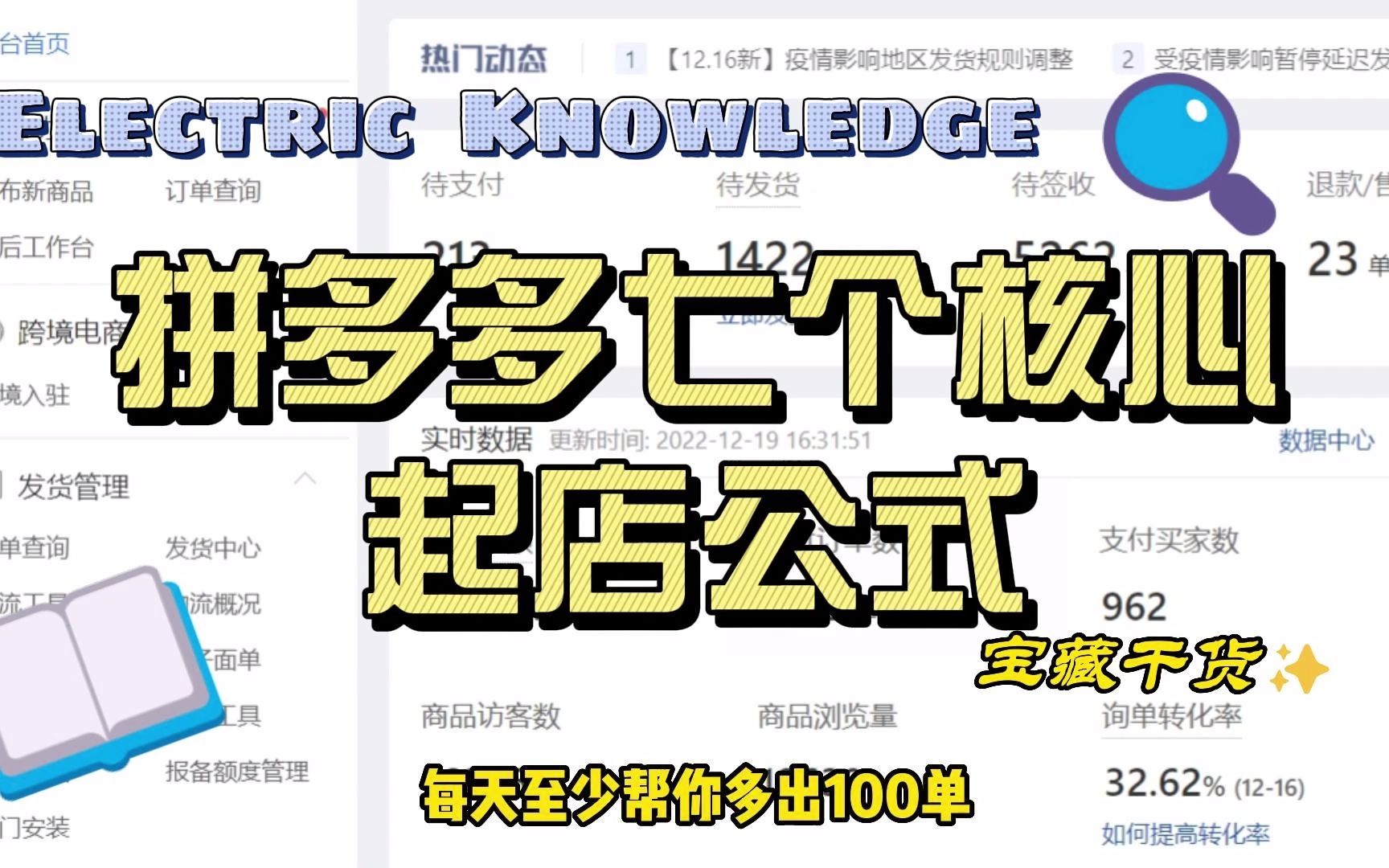 拼多多七个核心起店公式!