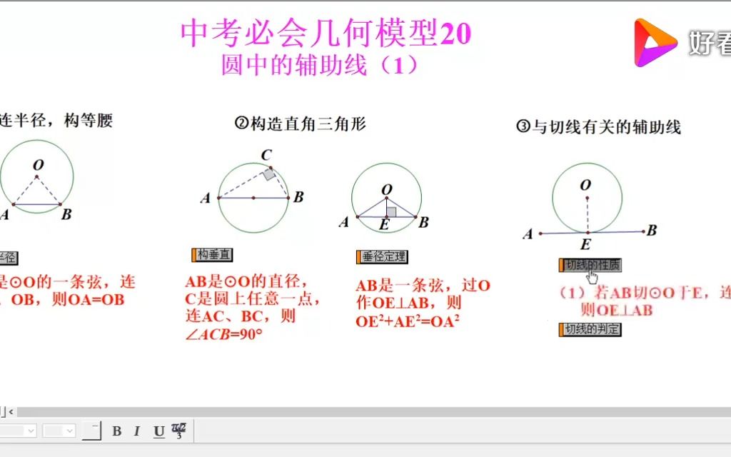 【几何技巧模型大招】18:圆中的辅助线