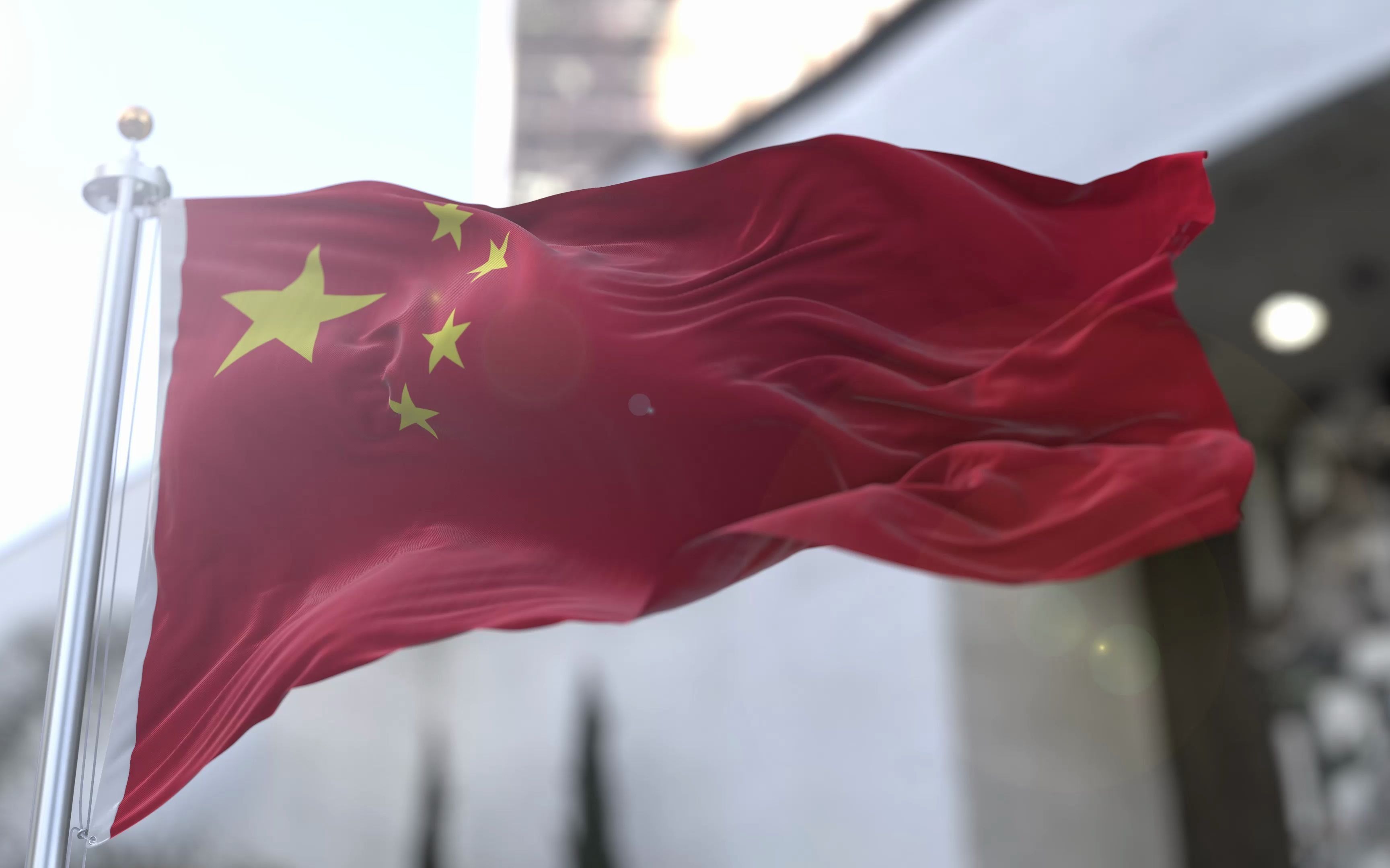 【C4D】红旗飘扬