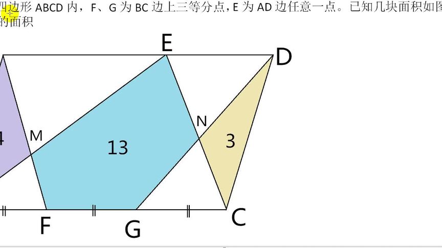 小学奥数:求平行四边形面积。难者不会,会者秒算