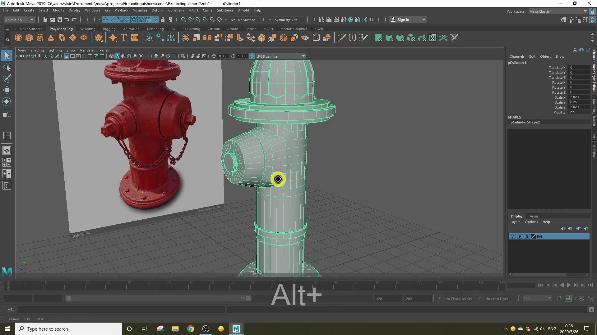 Maya从入门到精通--30 消防栓建模2