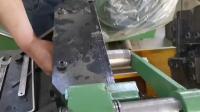 65型注浆钢管套丝机套扣过程