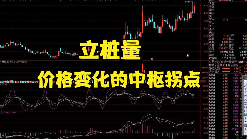 价格变化的核心中枢要点,立桩量,你可能也懂得的技术