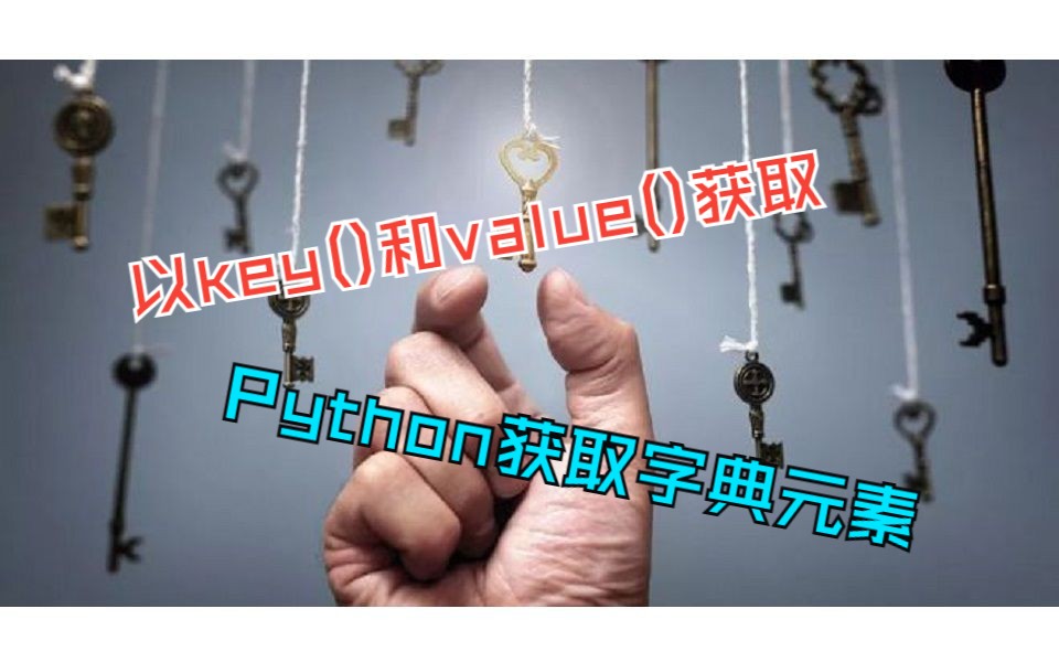 Python编程常用操作,获取字典元素,以key()和value()取键值