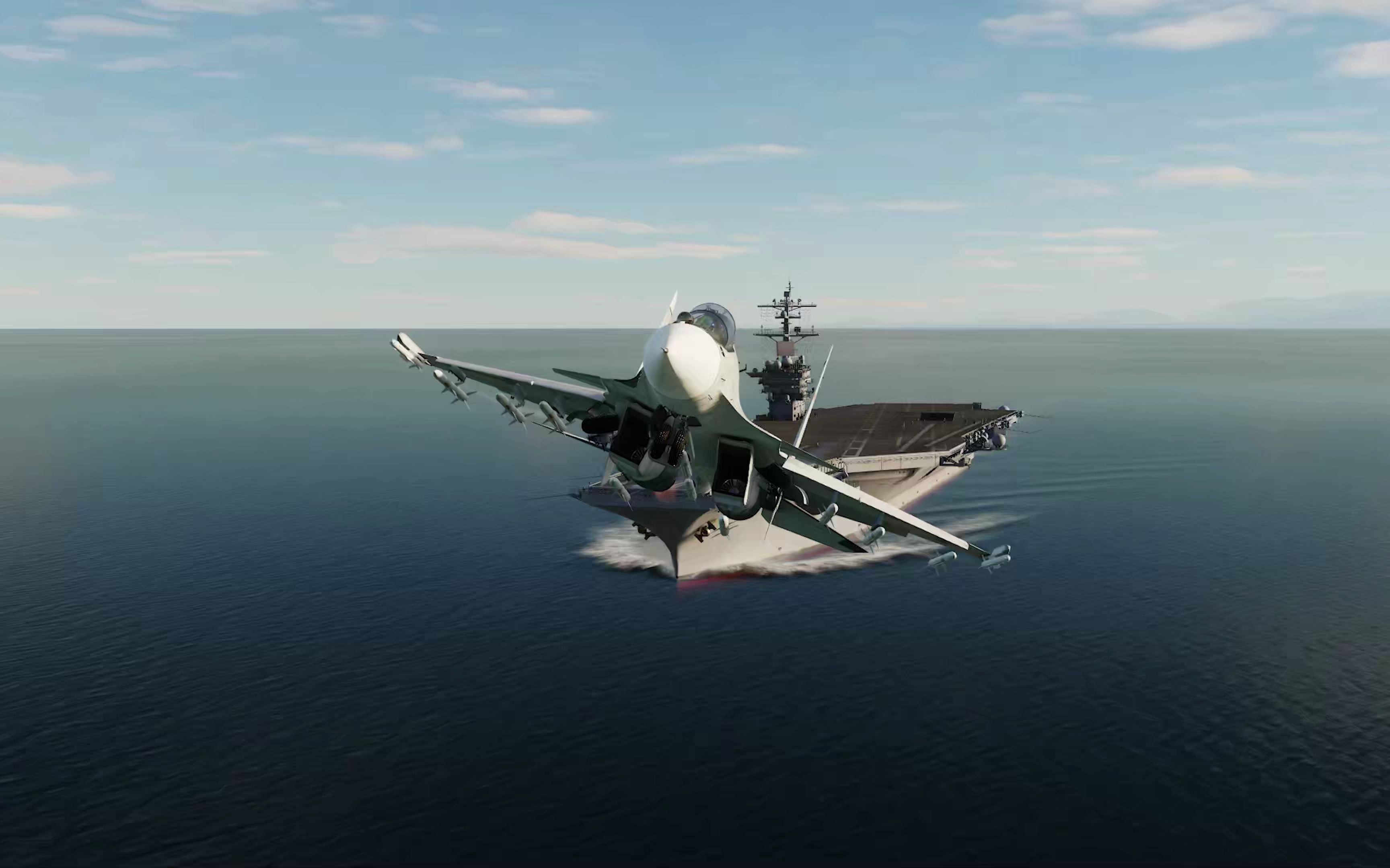 DCS:模拟歼-15S在003航母上弹射起飞