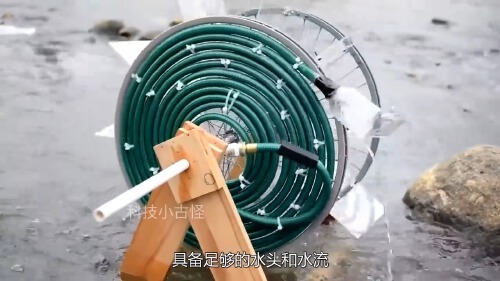 啥叫管道水轮泵?扔水里就能转,轻松把低处的水抽到高处去