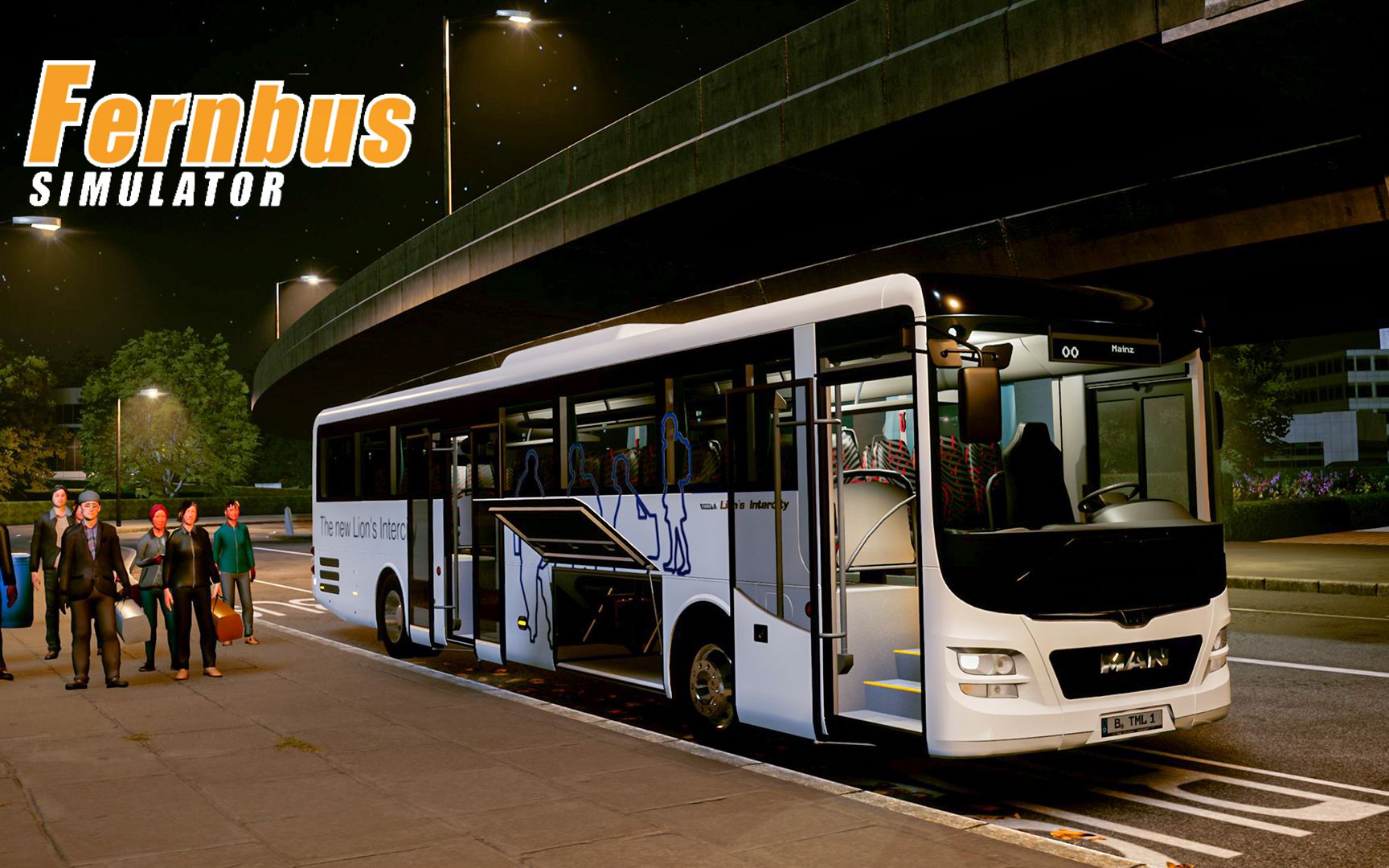 长途客车模拟 #151:乘客想要阅读灯 夜晚驾驶13.3米曼恩Intercity | ...