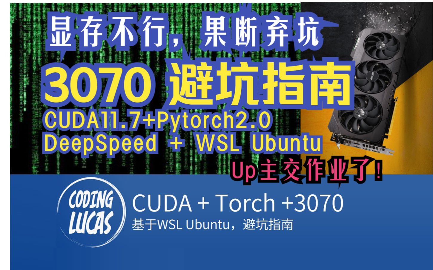 ...Chat(显存报错)避坑指南,CUDA+Pytorch+DeepSpeed+WSL Ubuntu