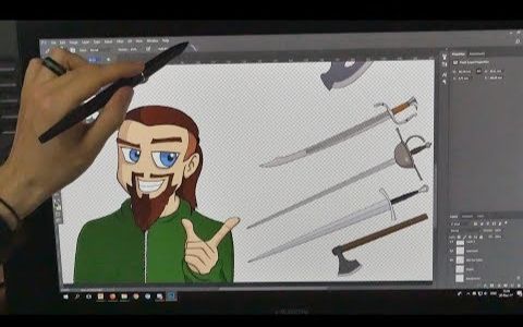 加拿大游戏原画设计师放弃Wacom,使用绘王GT-221 Pro数位屏画游戏...