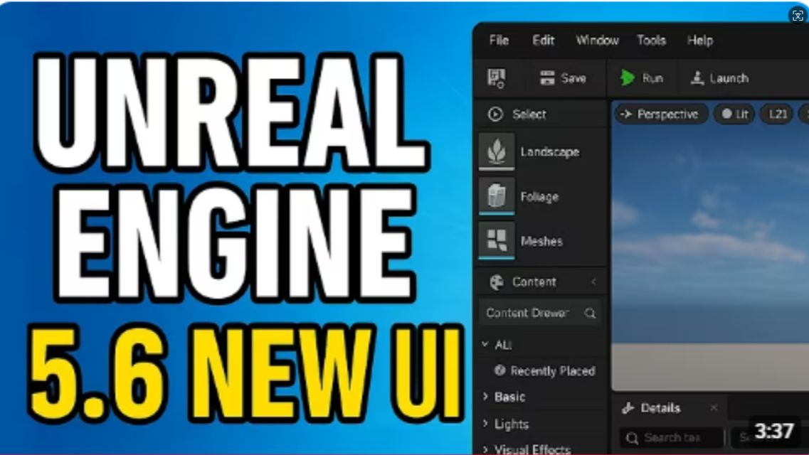虚幻引擎UE5.6全新UI布局 - DCC般的体验!