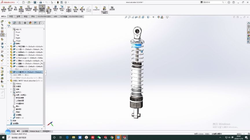 Solidworks画可伸缩弹簧(柔性弹簧) 继上一条视频