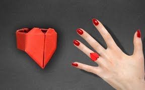 【折纸教程】什么?买不起戒指,那就折一个送给他(她)吧! 折纸爱心戒指