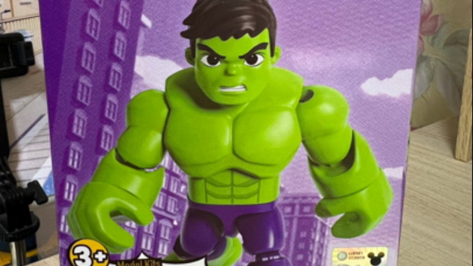 布鲁可蜘蛛侠伙伴神奇版第2弹正版绿巨人摆件手办拼装玩具