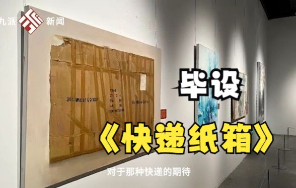 男生用快递纸箱做毕设在美术馆展出,当事人:它有很多人的故事,有自己...