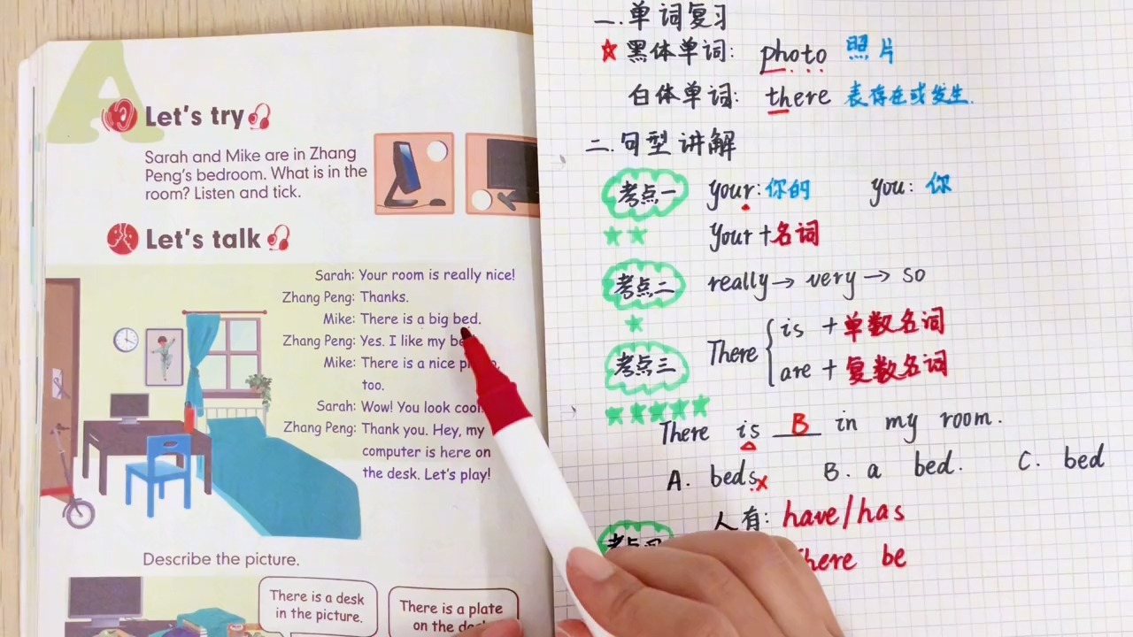 5上-第五单元第二课时-老师教你秒学therebe句型