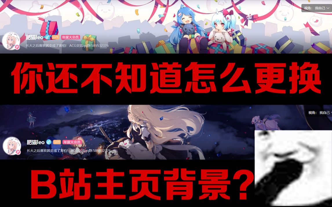 震惊!某b站用户竟然现在才知道如何更改背景头图!【b站】【空间头图】