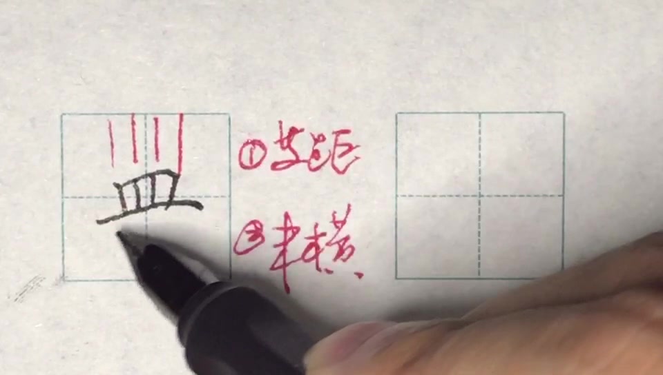 硬笔书法楷书每日一字: 皿