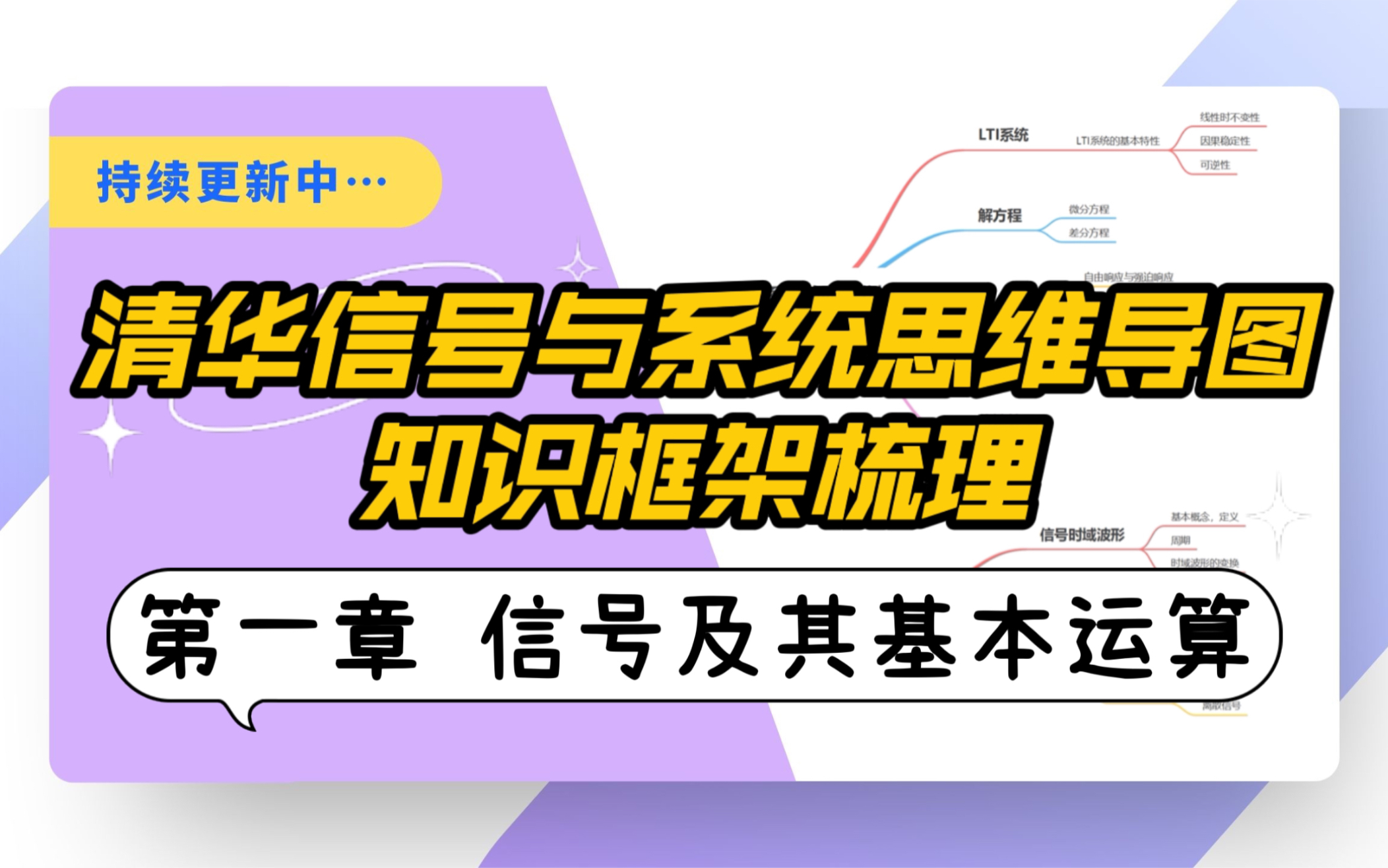 【信号与系统|思维导图、知识框架梳理】第一章 信号及其基本运算