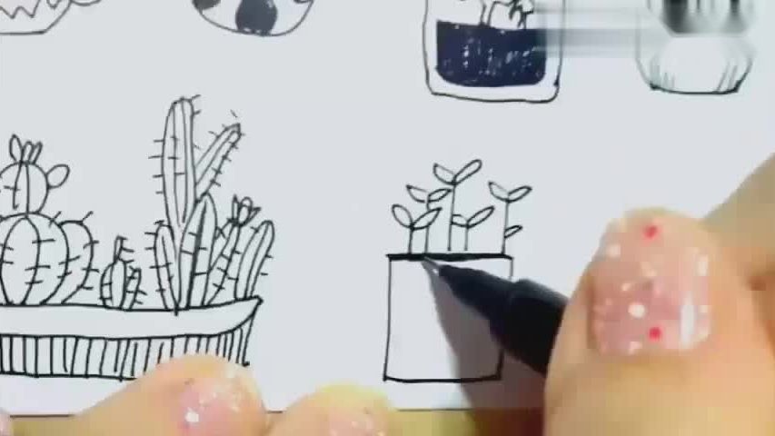 「林园美术」5分钟学会30种植物简笔画