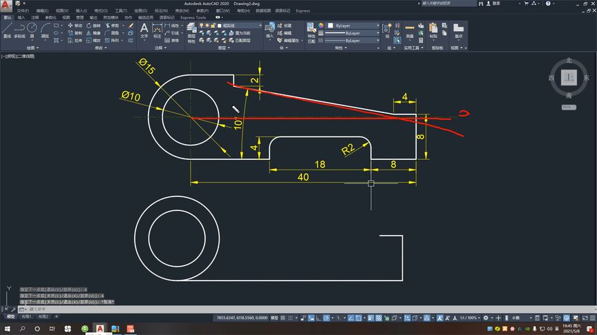 CAD零基础练习题,直线和圆基本命令的画法,适合新手练习