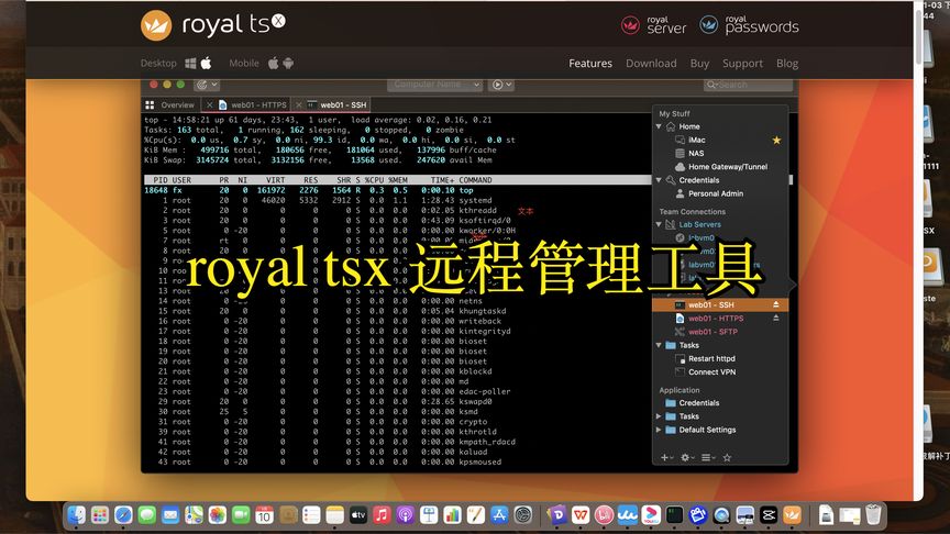 Mac 软件推荐(远程连接管理Royal TSX)