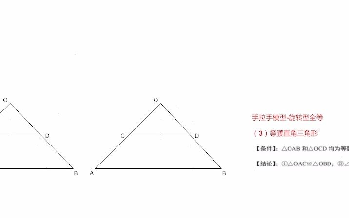 手拉手模型-旋转等腰直角三角形