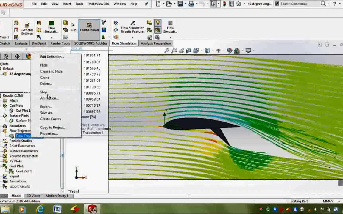 用SolidWorks flow simulation进行机翼的气动仿真(for calculations of lift)